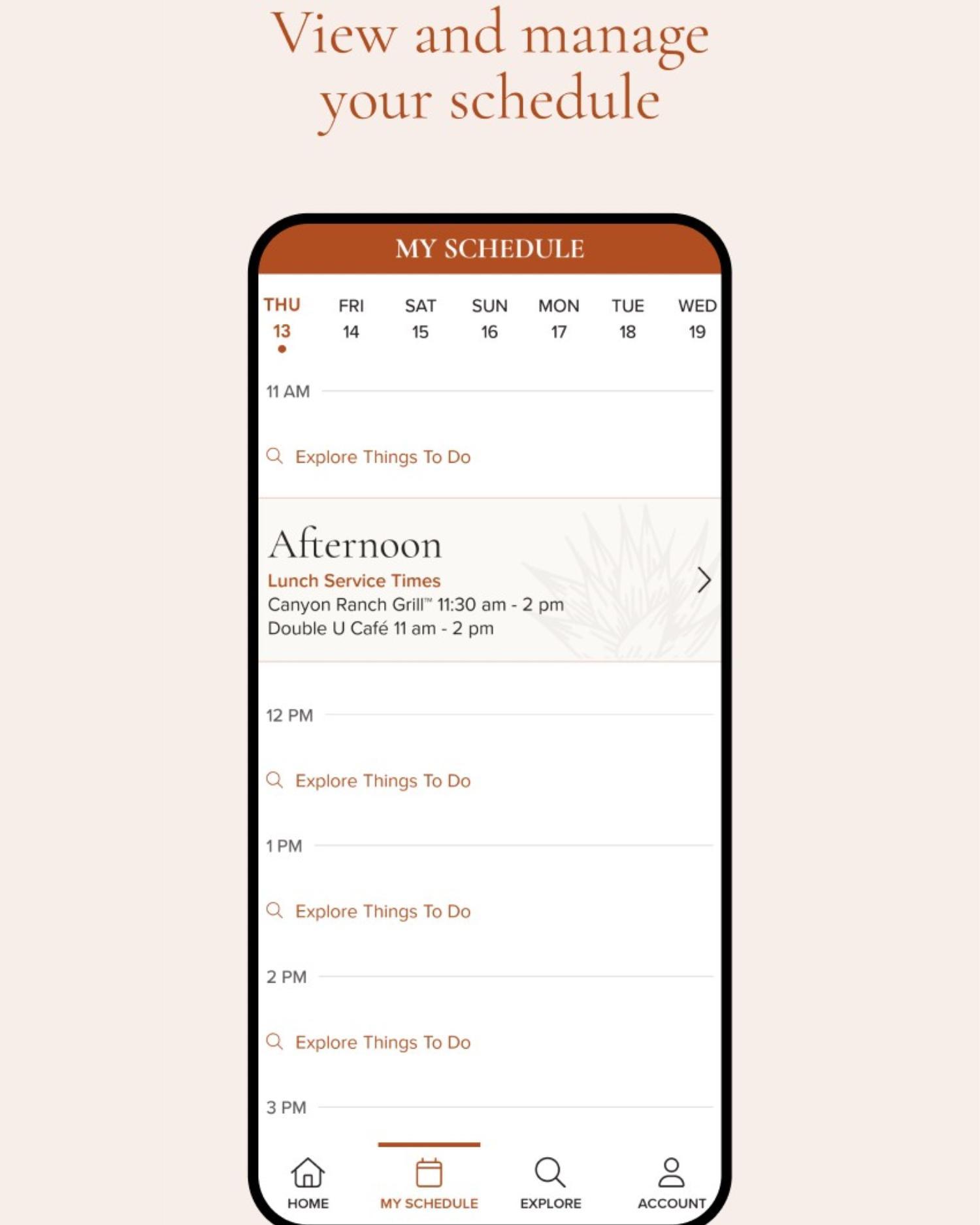 Download the Canyon Ranch app